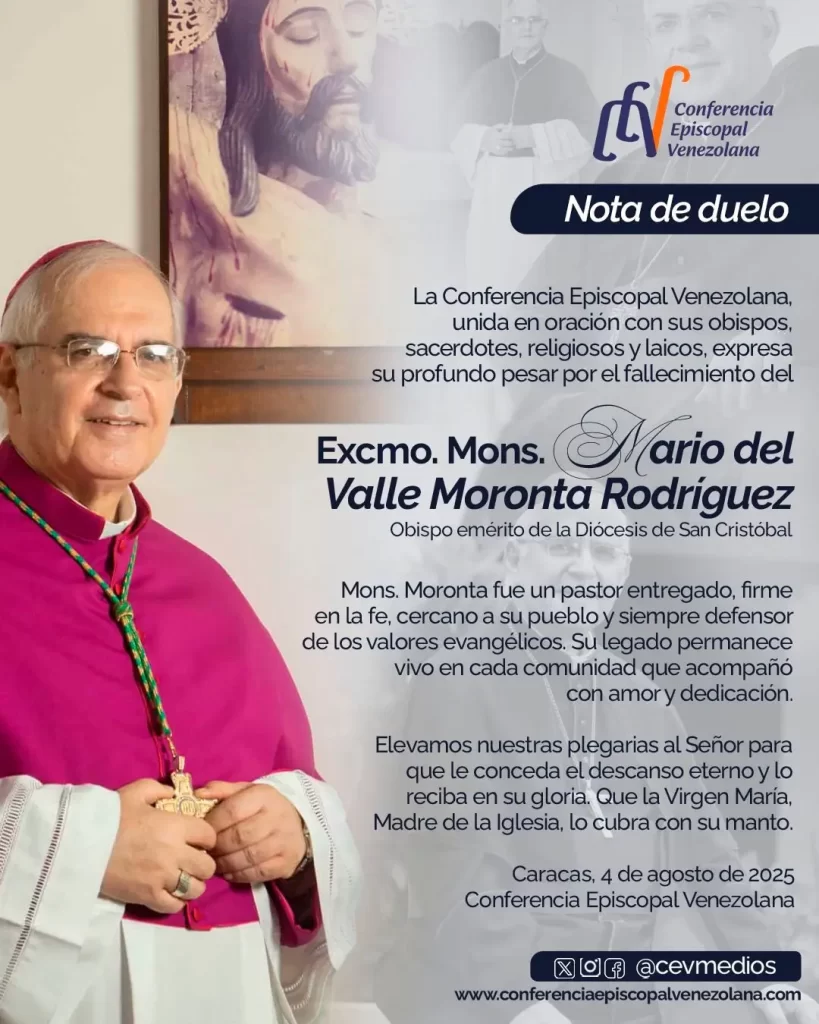 Muere Monseñor Mario Moronta, ex obispo de San Cristóbal | El Nacionalista